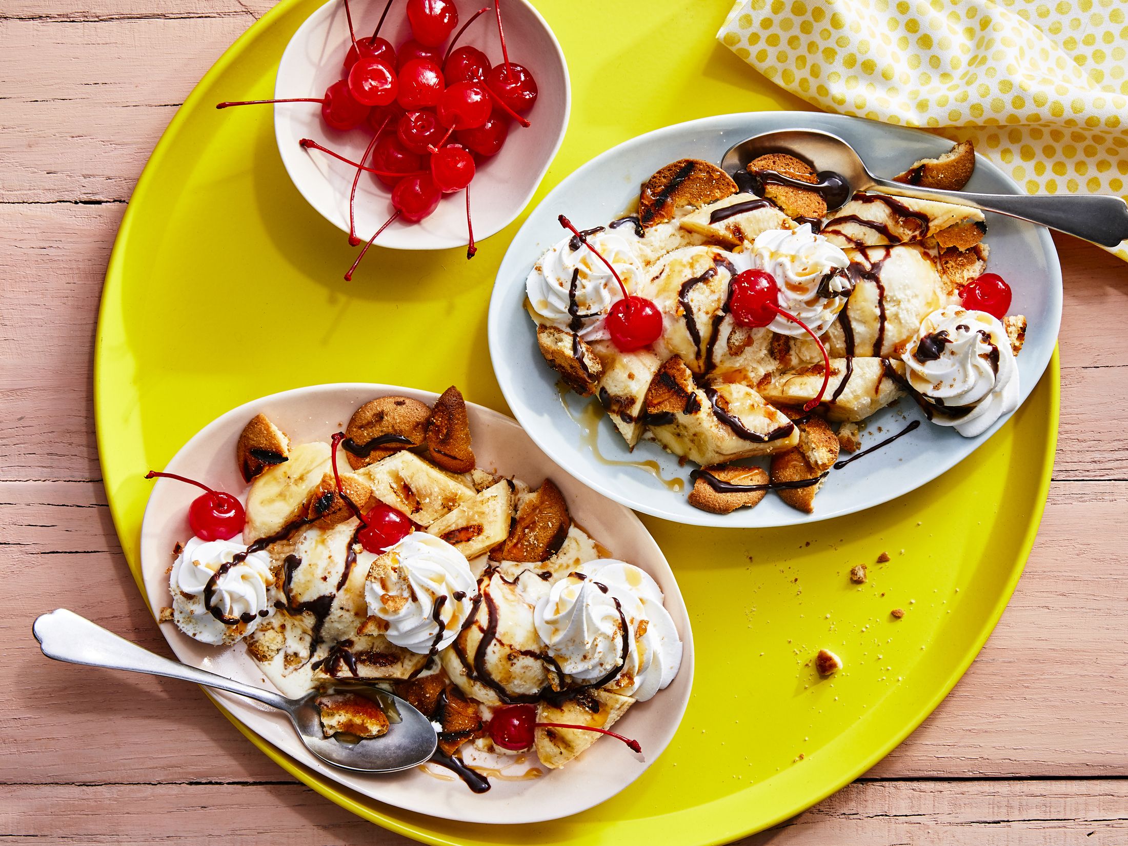 Banana Split “Sandwiches” with Fruit Salad - Krave Cuisine